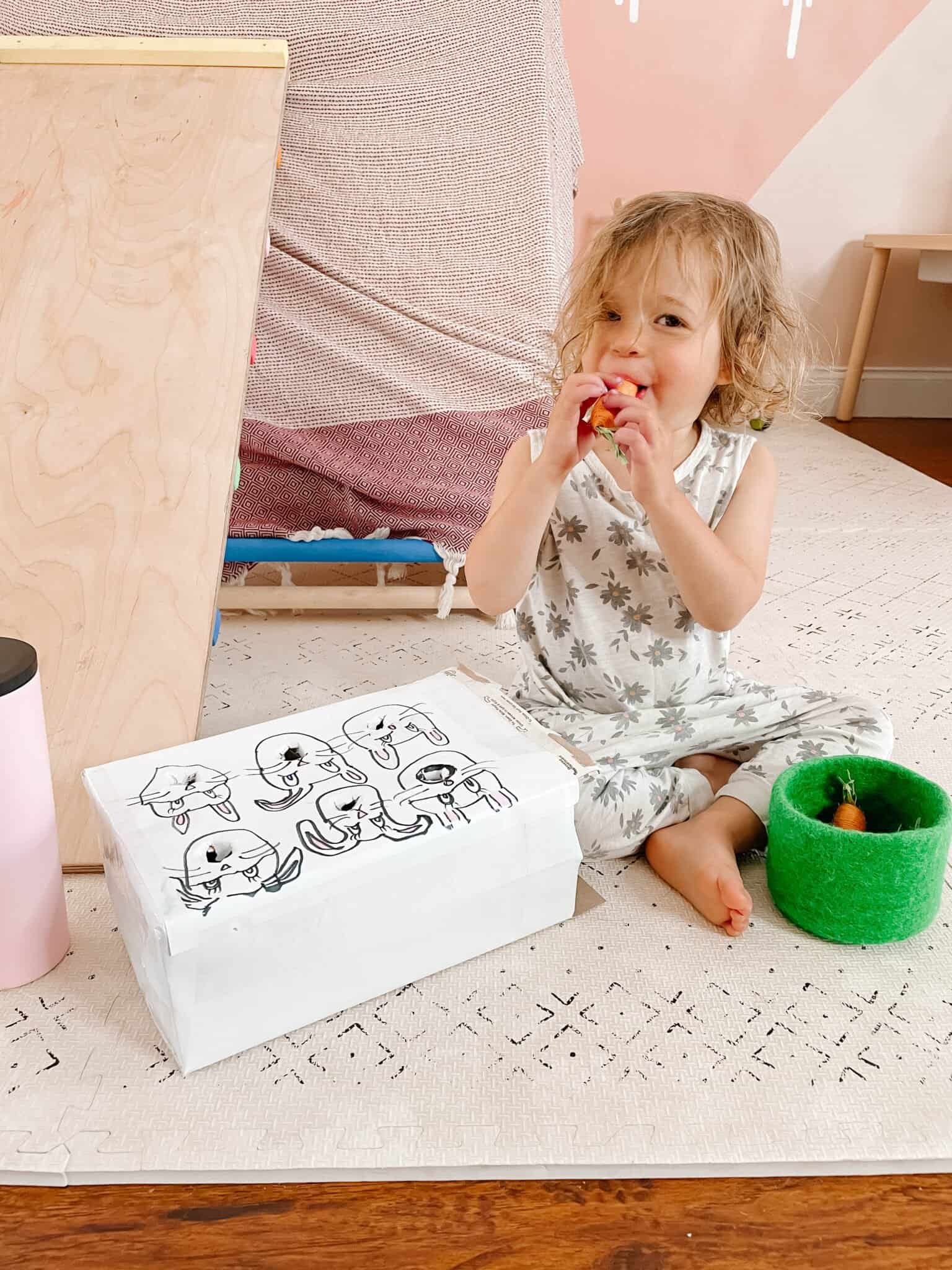 Feed The Bunny: Fun Fine Motor Activity For Toddlers This Spring ...