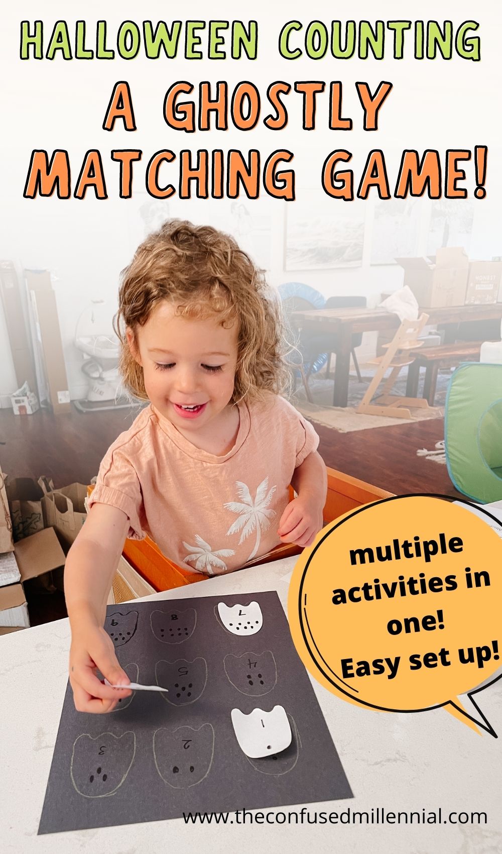 Halloween Counting Activity: A Ghostly Matching Game! - Confidently Mom