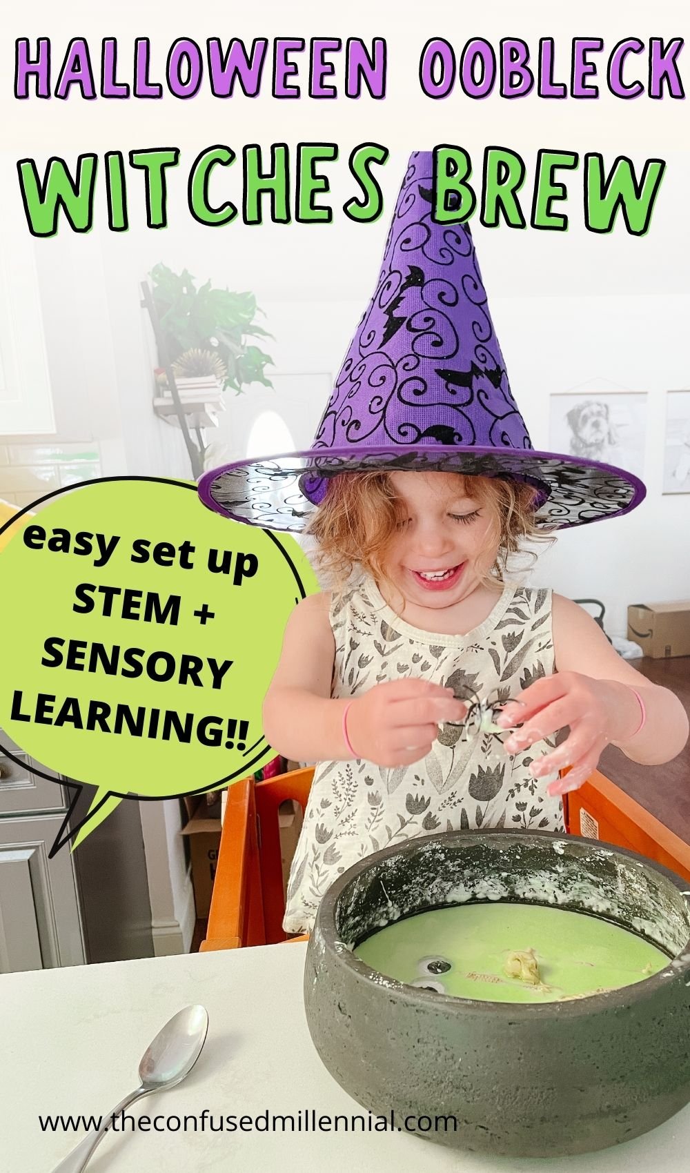 Halloween Oobleck Recipe + Activity: Witches Brewing Potion ...