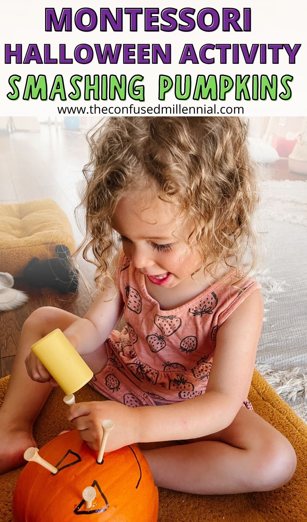 Montessori Pumpkin Activity: Smashing Pumpkins! - Confidently Mom