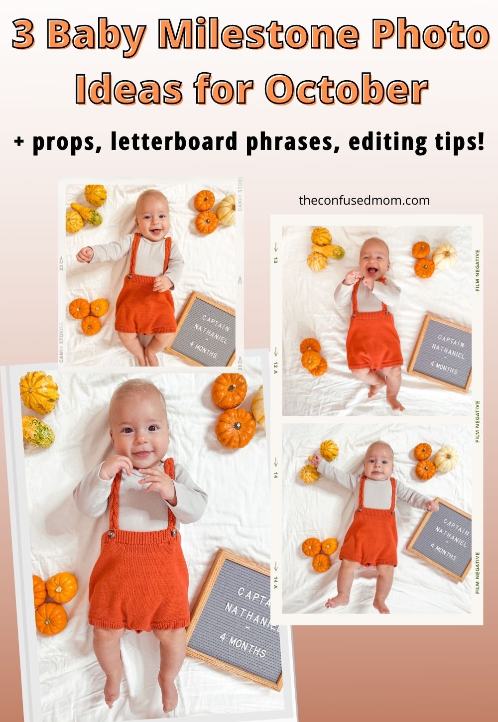 October Monthly Baby Milestone Photo Ideas + Editing Tips - Confidently Mom
