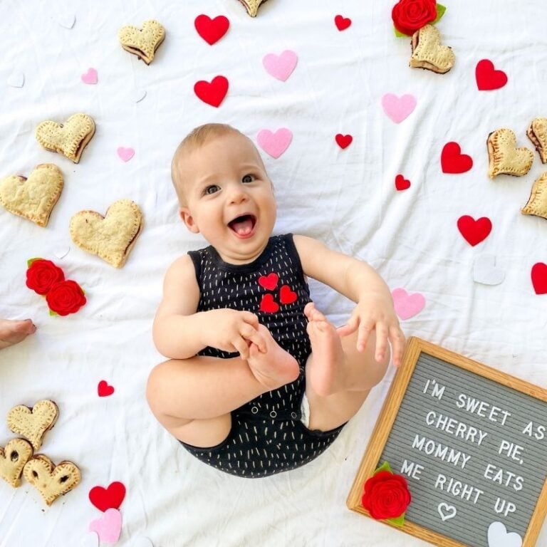 February Baby Photo Ideas | Valentine's Baby Photoshoot At Home ...