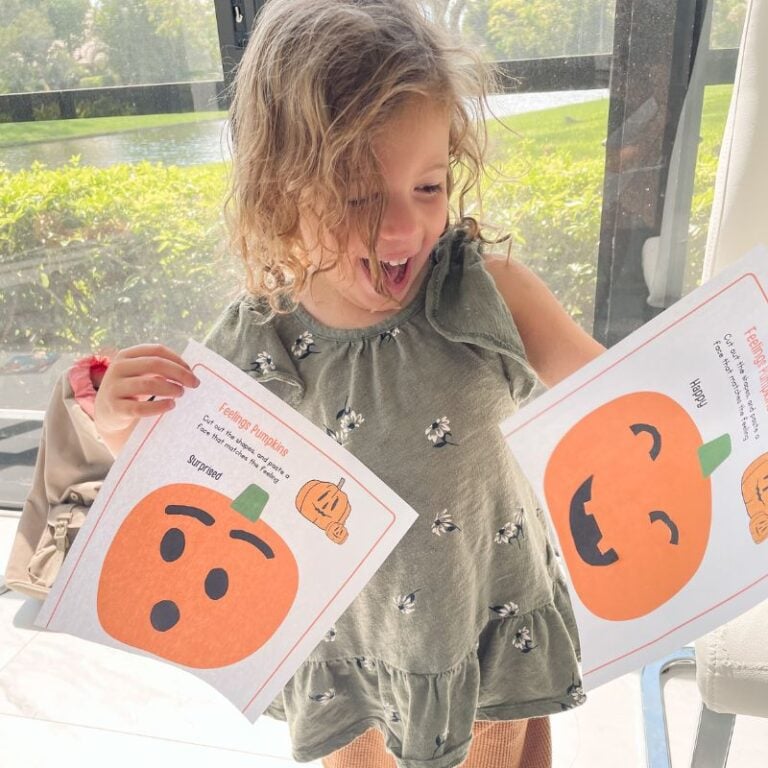 Feelings Pumpkins Halloween Activity For Preschoolers - Confidently Mom