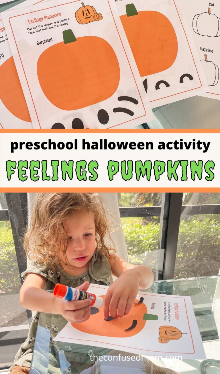 Feelings Pumpkins Halloween Activity For Preschoolers - Confidently Mom