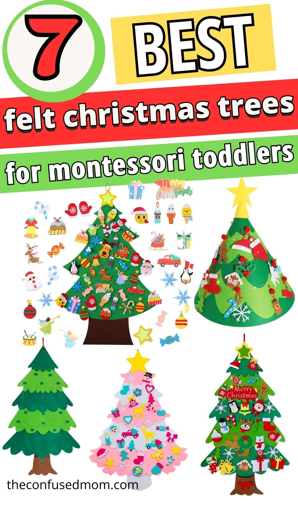 7 Best Felt Christmas Trees For Toddlers | At Home Montessori Christmas ...