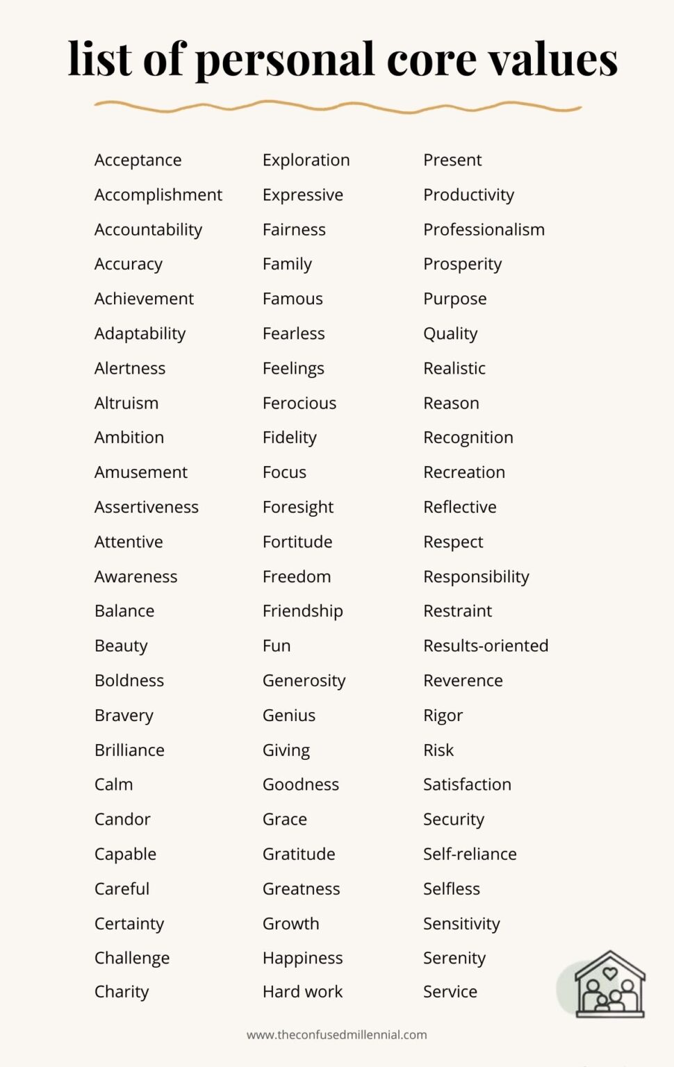 Ultimate List Of Values: 275 Core Beliefs + Personal Values With ...