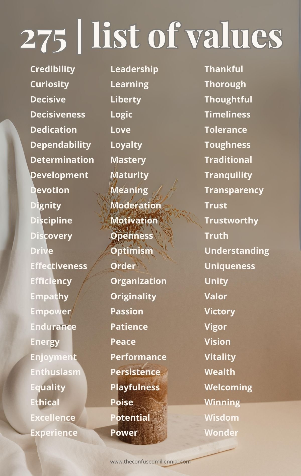Ultimate List Of Values: 275 Core Beliefs + Personal Values With ...